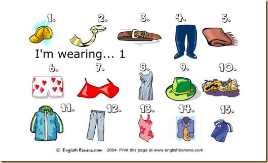 Inglês no dia a dia: Roupas (Clothes) – Atividades 3